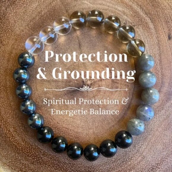 Jewelry | Protection Grounding Natural Crystal Stone Bracelet | Poshmark
